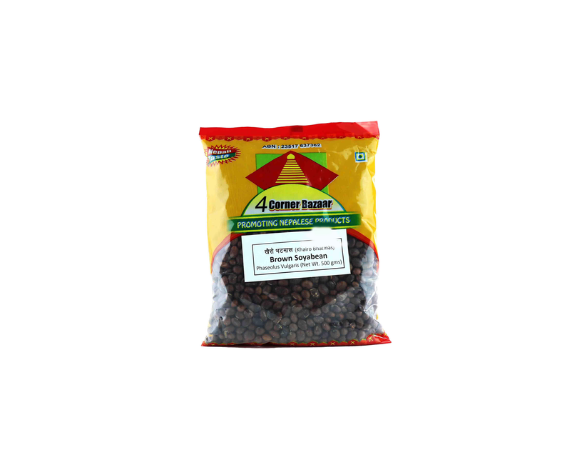 Khairo Bhatmas (Brown Soyabean) 500g – Nepali Pasal